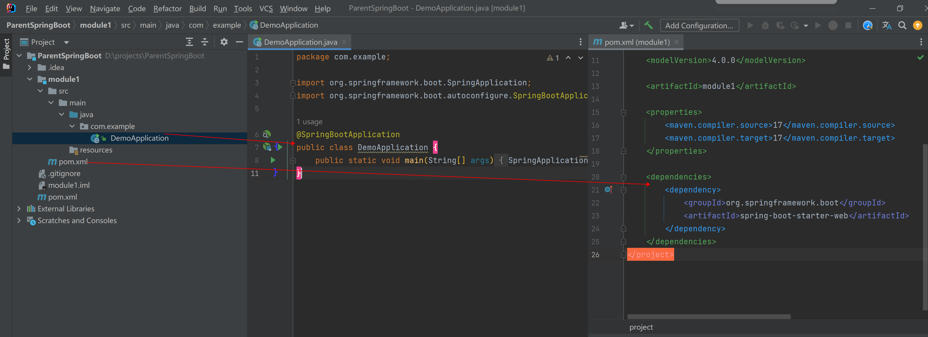spring-IDEA 中搭建 Spring Boot Maven 多模块项目 （父SpringBoot+子Maven）_游戏逆向|游戏安全|yxfzedu.com