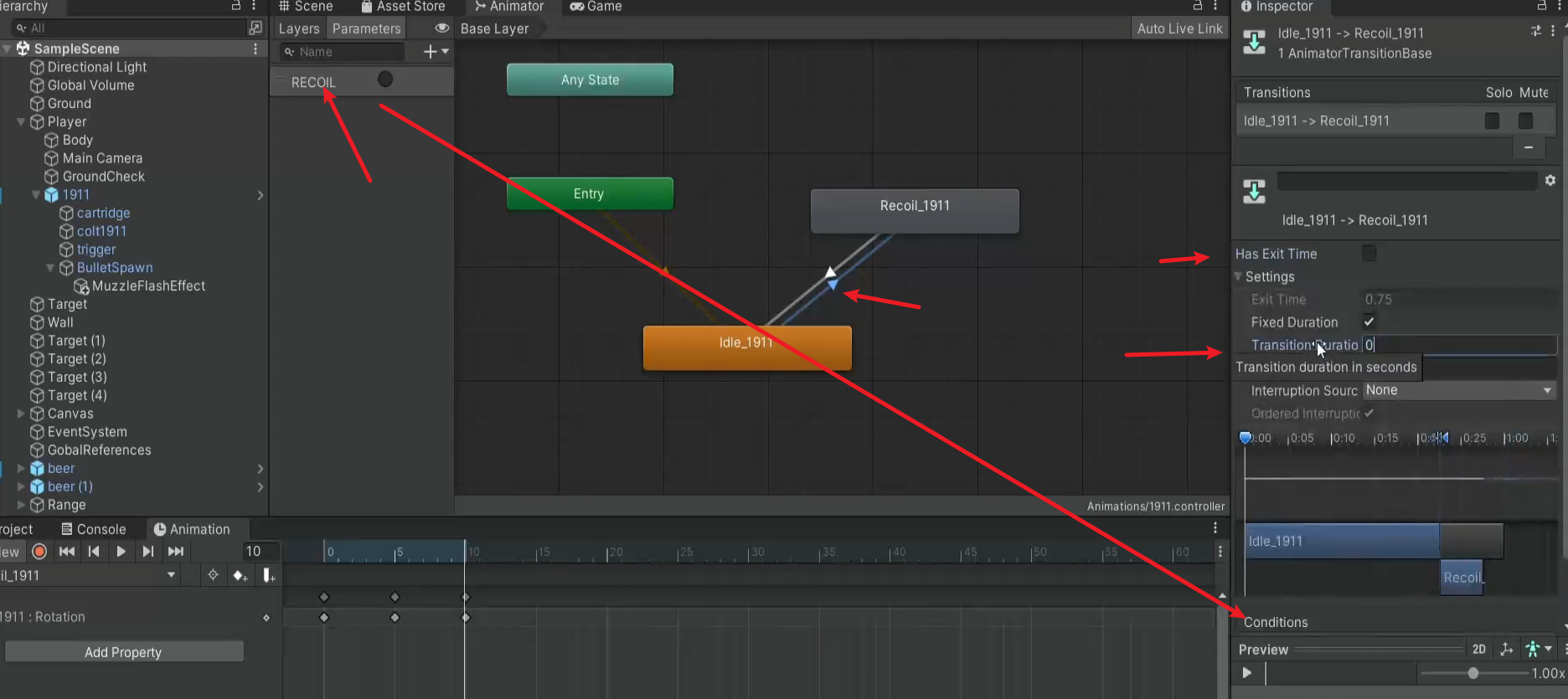 unity-【unity小技巧】FPS简单的射击换挡瞄准动画控制_游戏逆向|游戏安全|yxfzedu.com