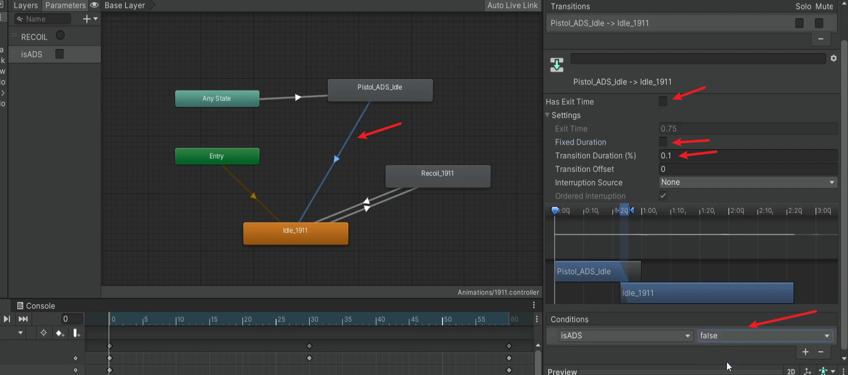 unity-【unity小技巧】FPS简单的射击换挡瞄准动画控制_游戏逆向|游戏安全|yxfzedu.com